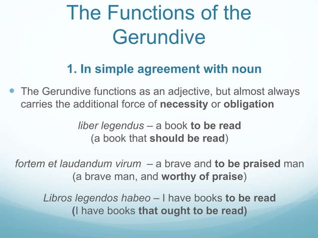 Gerund and gerundives | PPT