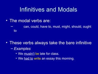 knowledge about Gerunds and infinitives in english | PPT