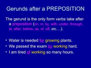 knowledge about Gerunds and infinitives in english | PPT