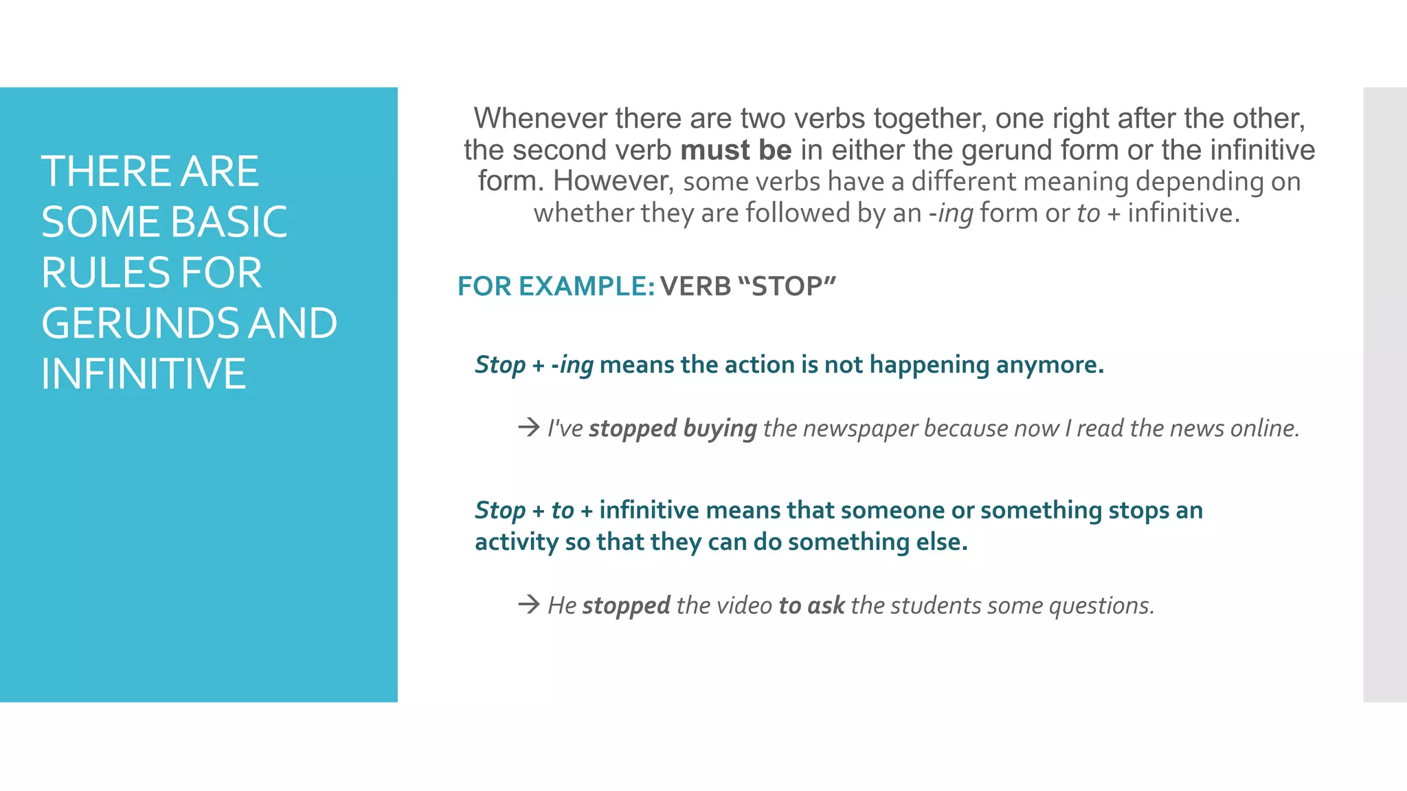 Gerunds and infinitive | PPTX