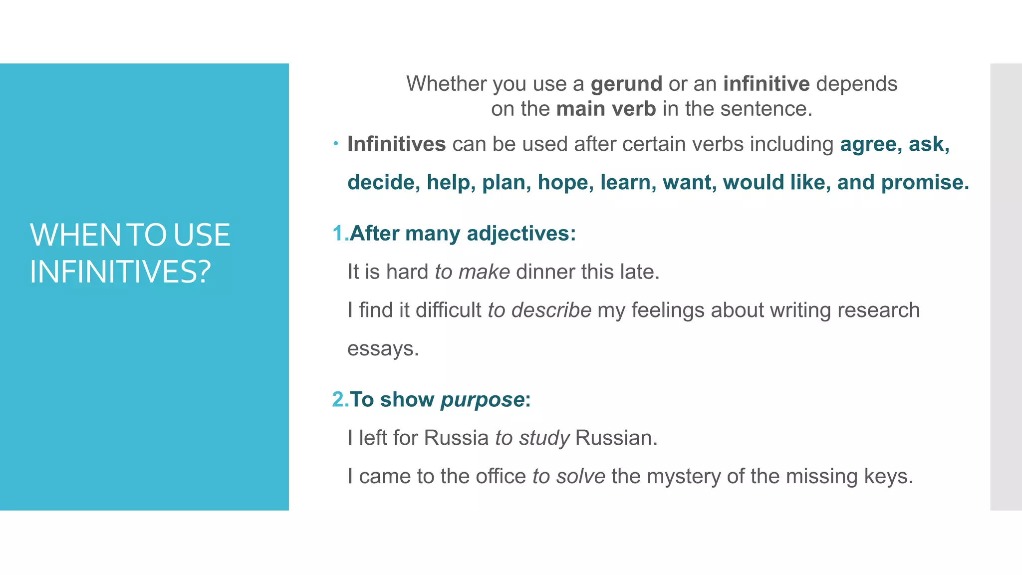 Gerunds and infinitive | PPTX
