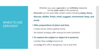 Gerunds and infinitive | PPTX