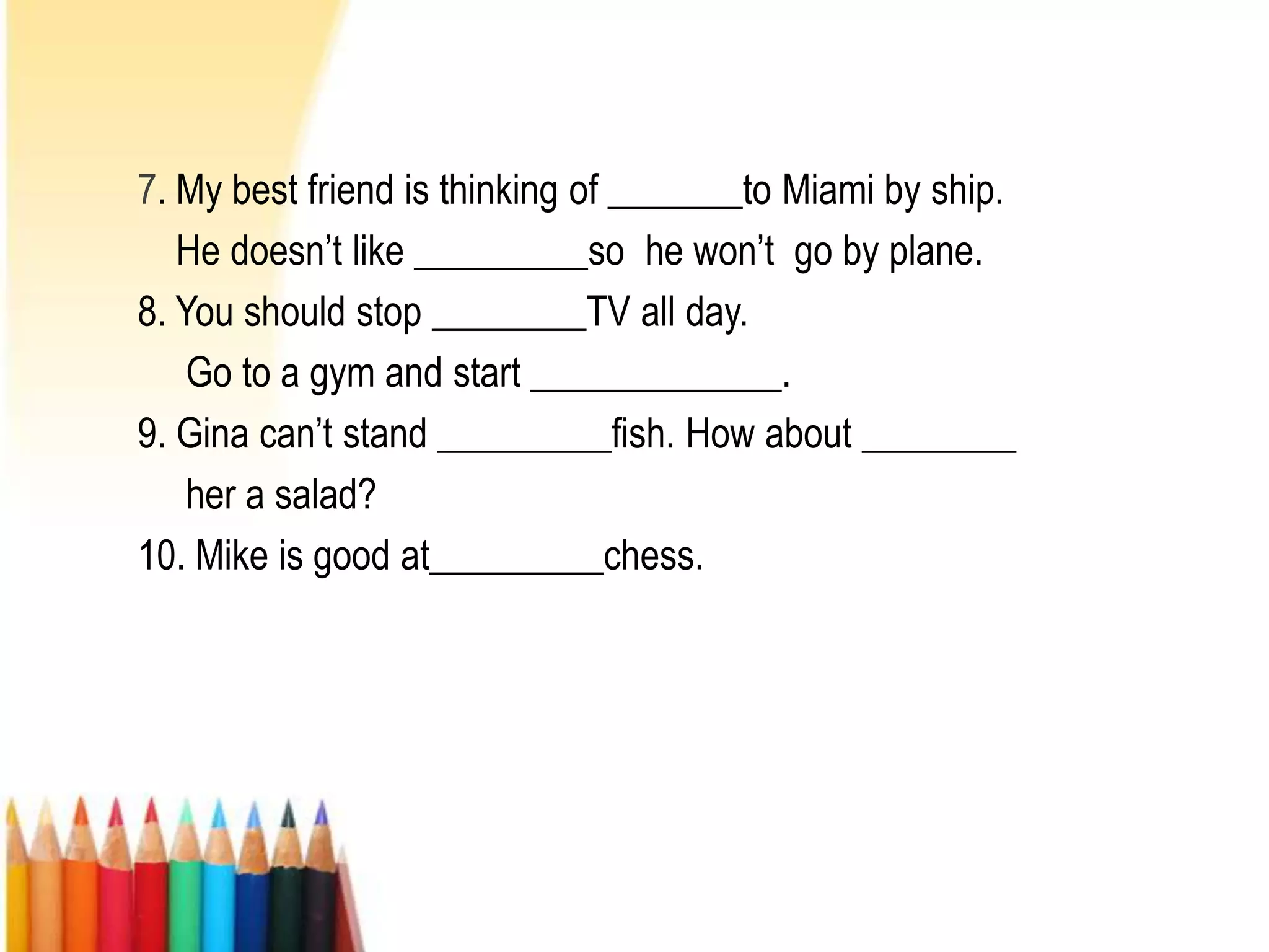 Gerunds ( ing form) | PPTX