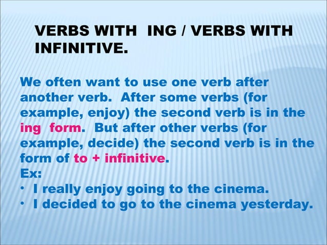 Gerunds or infinitive iiº ppt | PPT