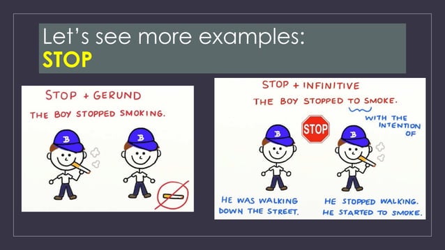 Gerunds or infinitive stop forget remember.pptx
