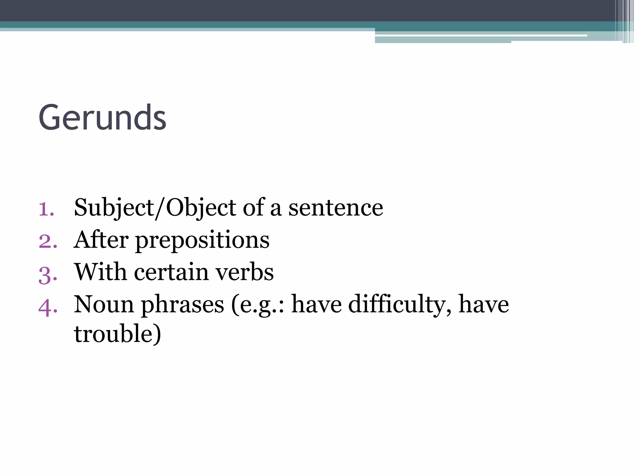 Gerunds Vs Infinitives | PPTX