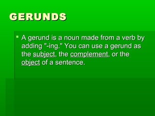 Gerundsvsinfitives | PPT