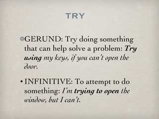 Gerund vs infinitive | PPT