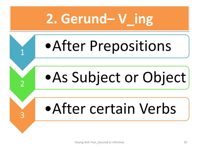 Infinitives and Gerunds grammar | PPT