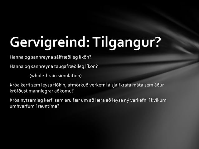 Gervigreind | PPT