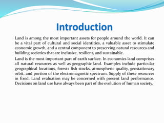 Land Ownership Pattern and Land Tenure & Nature and Determinants of ...