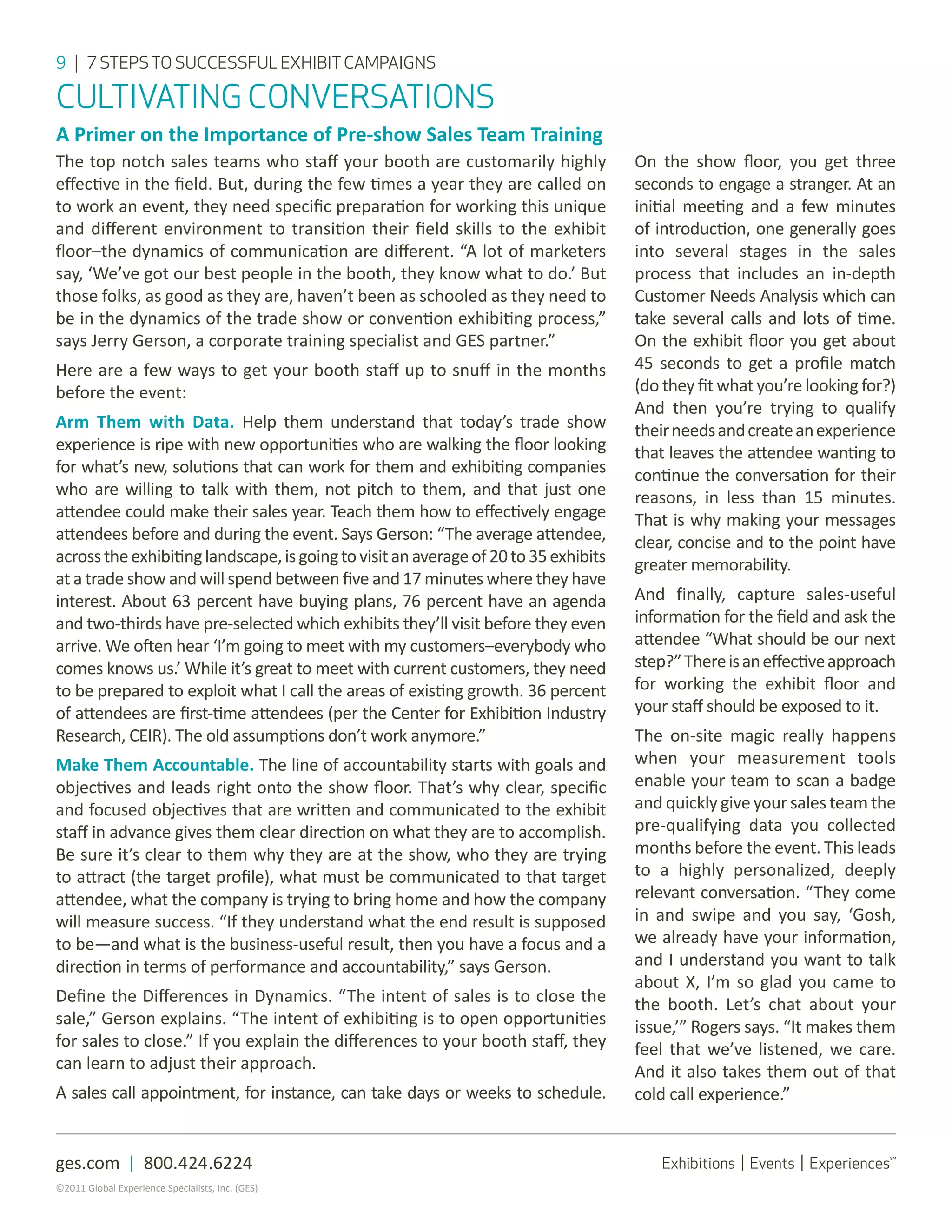 7steps to exhibit success-GES | PDF