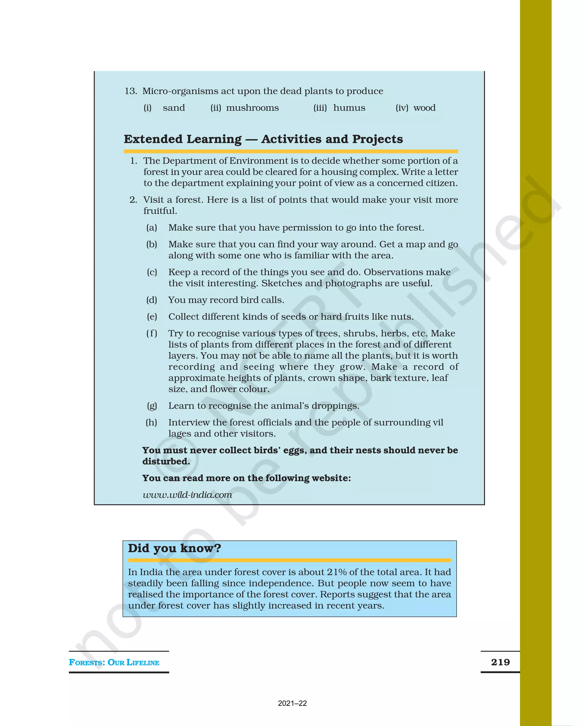 Ch-17 Forest:Our Lifeline of Class 7 Science | PDF