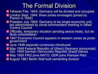 Geschiedenis germany during the cold war | PPT