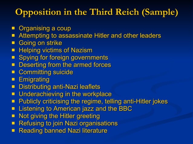 Nazi propaganda and resistance | PPT