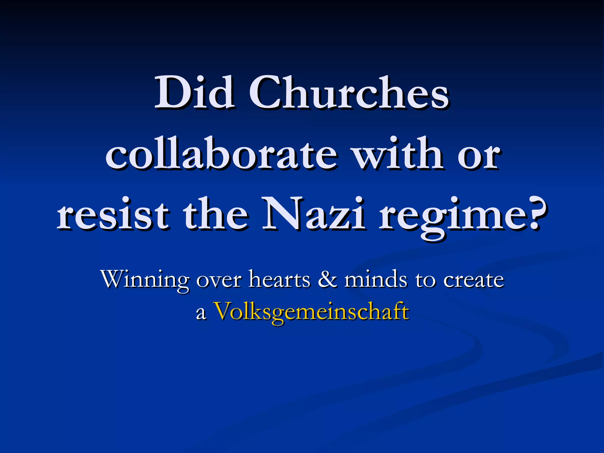 Nazism and the church | PPT