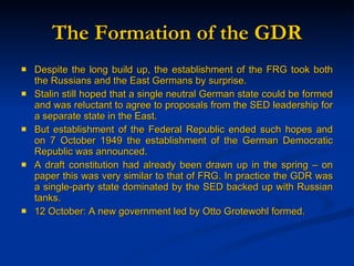 Geschiedenis the cold war division of germany | PPT