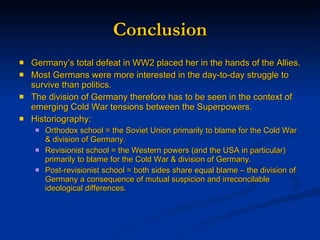 Geschiedenis the cold war division of germany | PPT