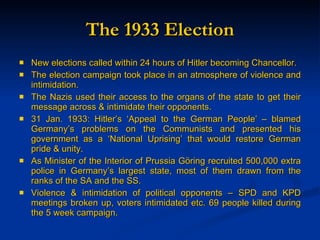 The coming of the third reich - terror | PPT