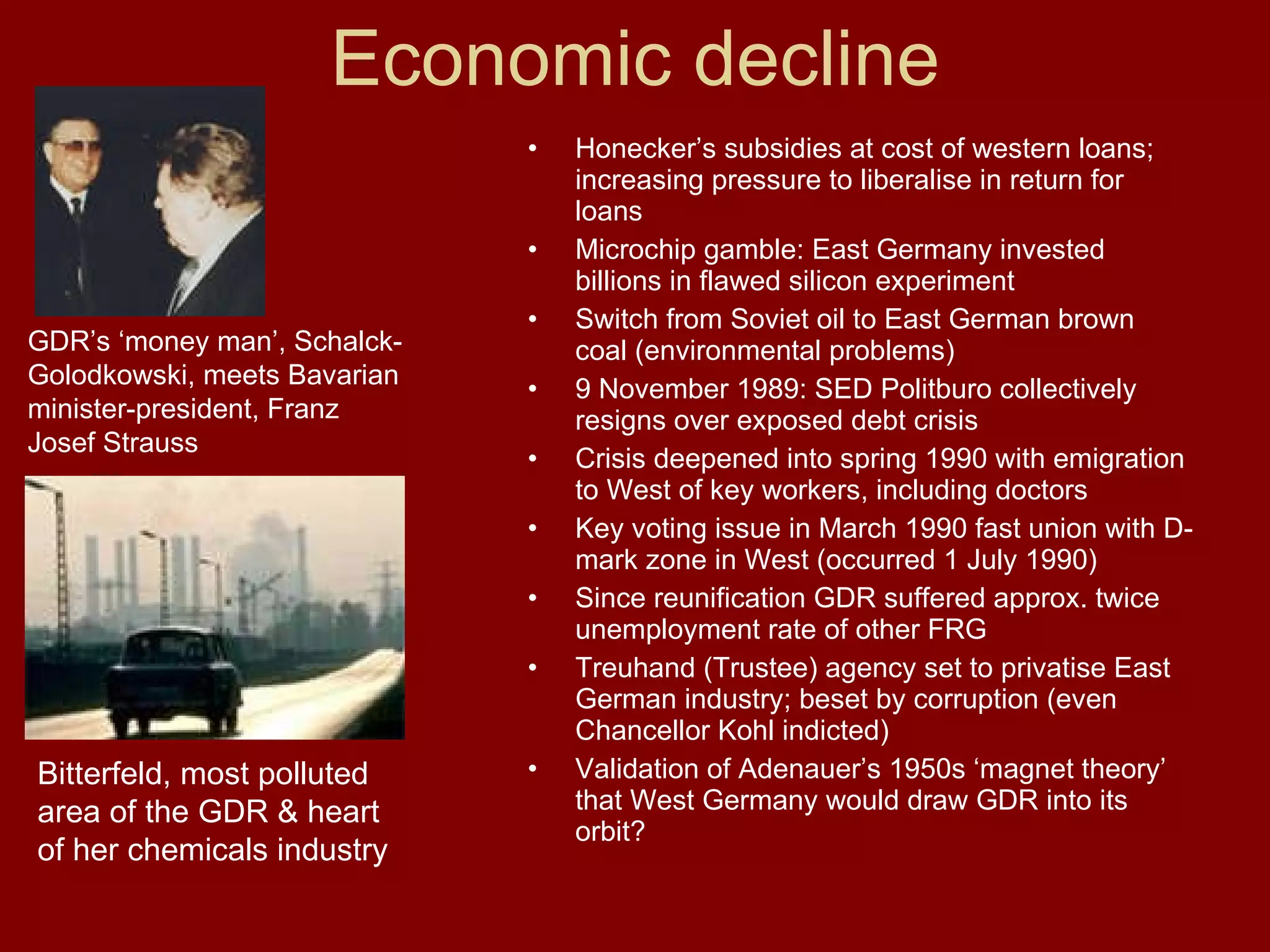 Geschiedenis the german democratic republic - east germany - | PPT