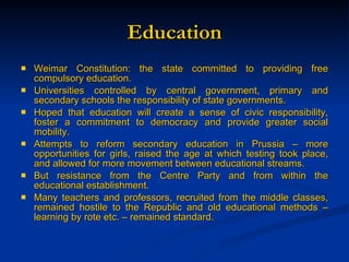 Geschiedenis weimar society and culture | PPT