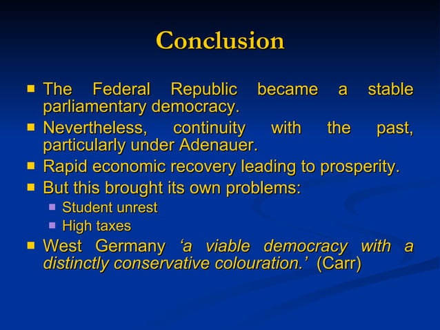 Geschiedenis west germany | PPT