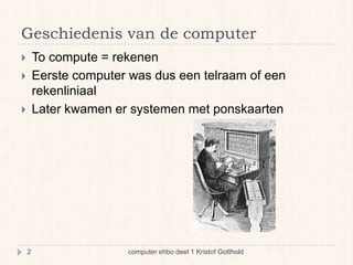 Geschiedenis van de pc | PPTX