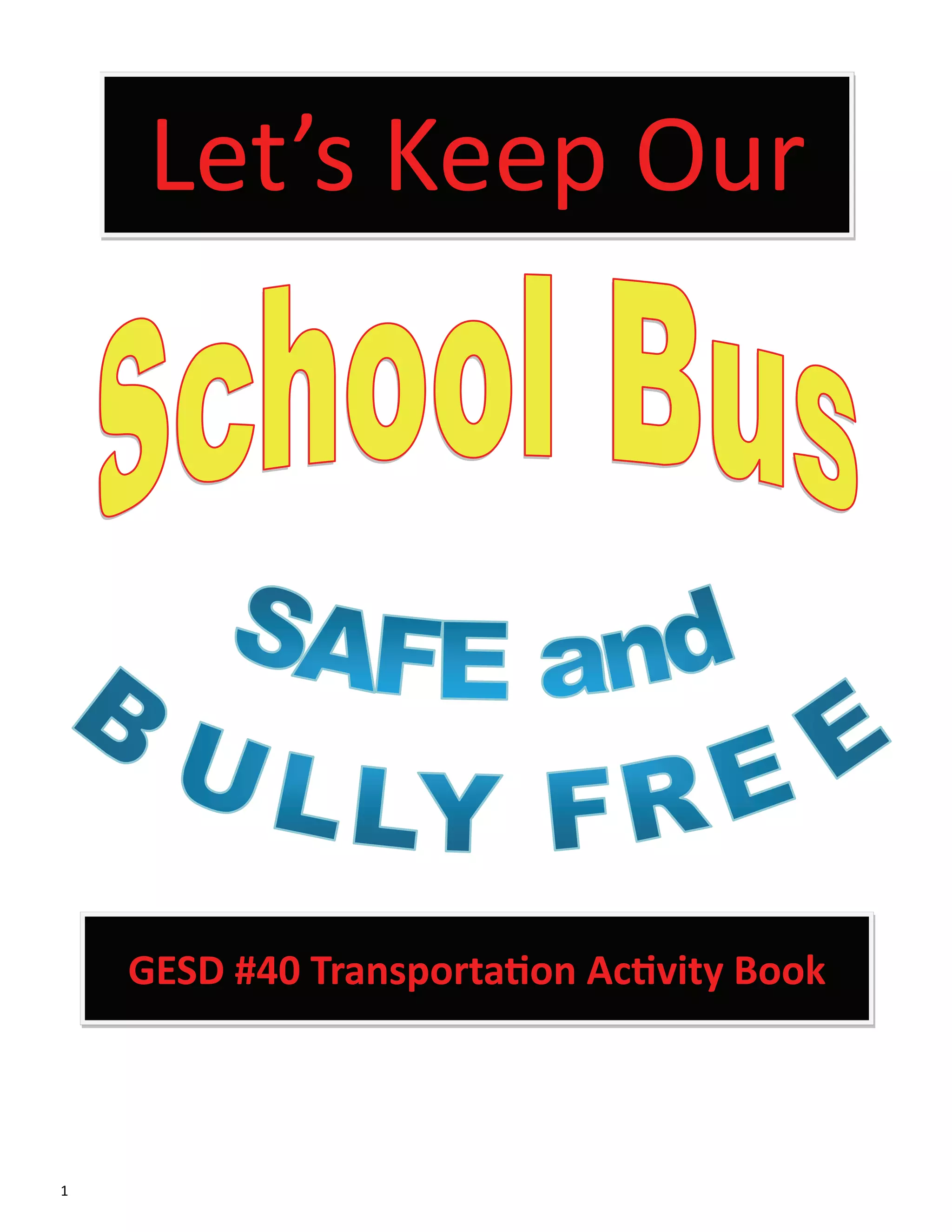 Gesd school bus safety rules and anti bullying student handbook | PDF