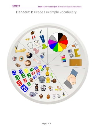 Gese grade 1 lesson plan 3 - classroom objects and numbers (final) | PDF