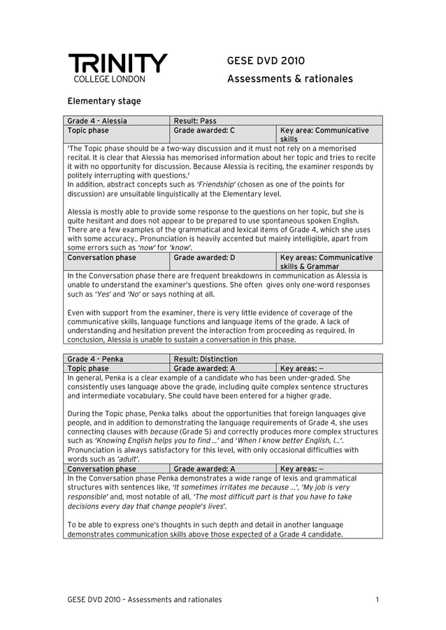 Gese marks 4 6 videos | PDF