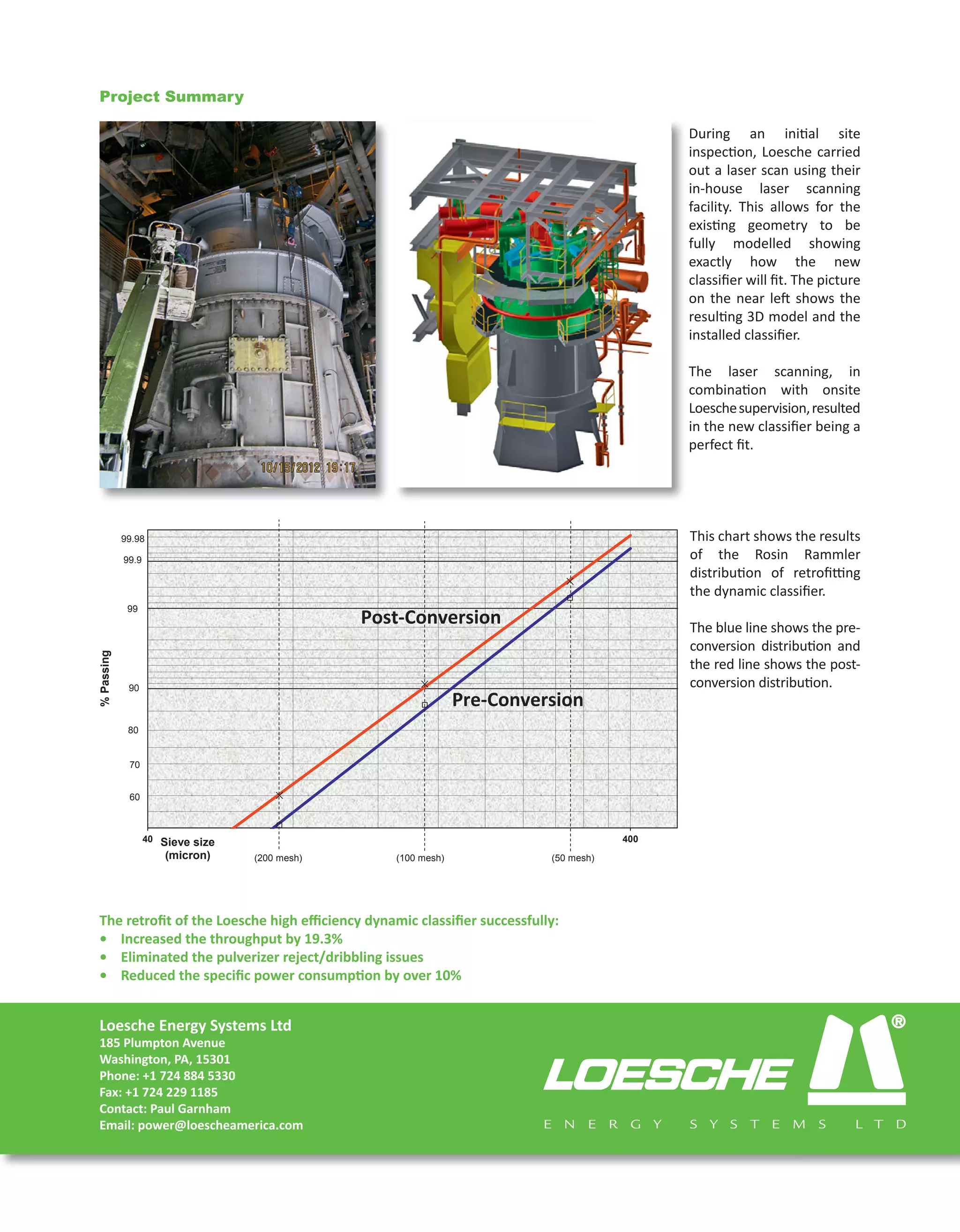 High Efficiency Dynamic Classifier - USA Retrofit Project | PDF