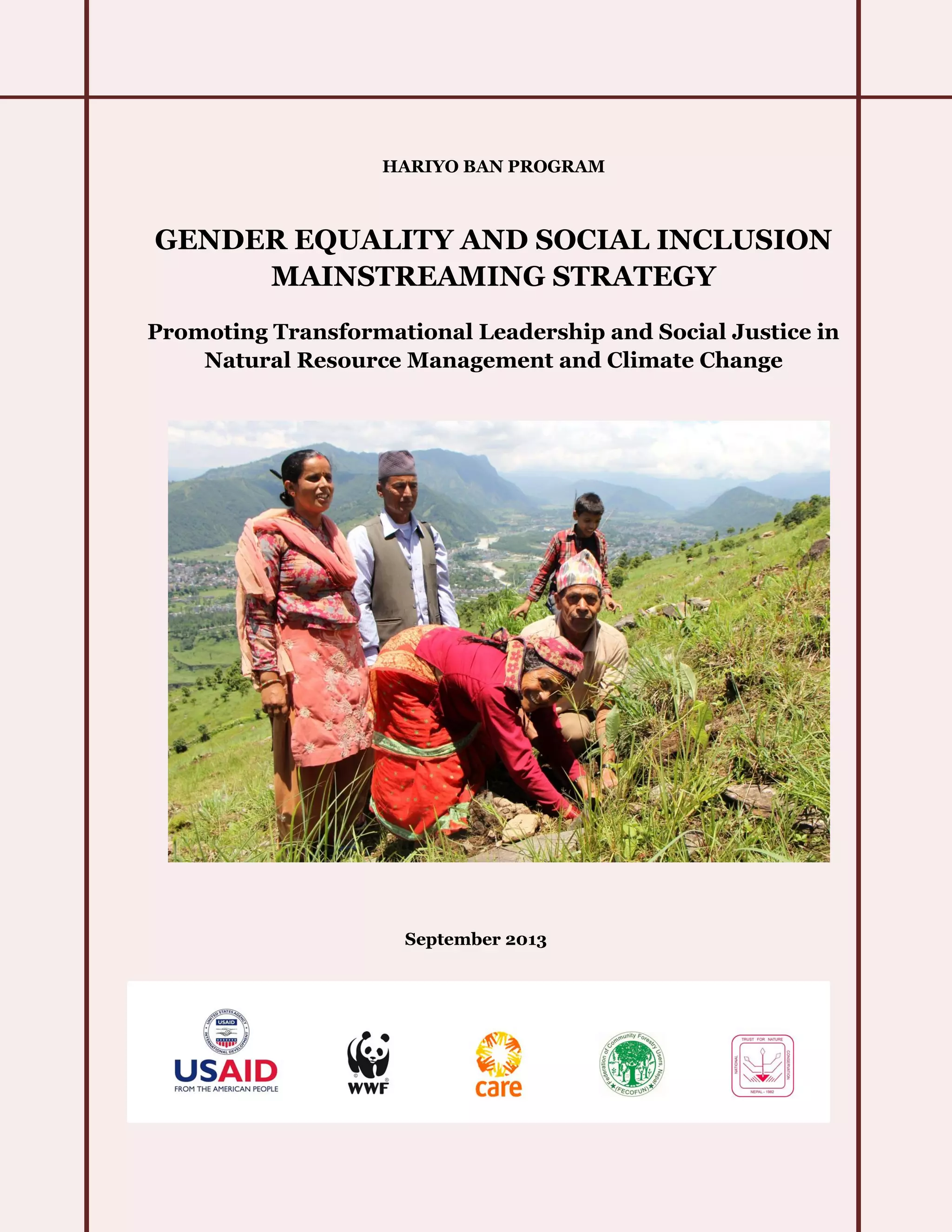 Gesi mainstreaming strategy_of_hariyo_ban_program_1 | PDF