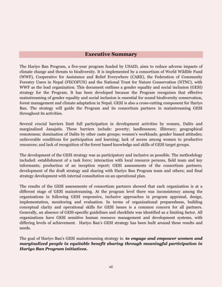 Gesi mainstreaming strategy_of_hariyo_ban_program_1 | PDF