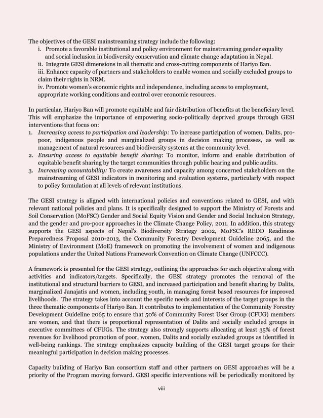 Gesi mainstreaming strategy_of_hariyo_ban_program_1 | PDF | Non-Profit ...