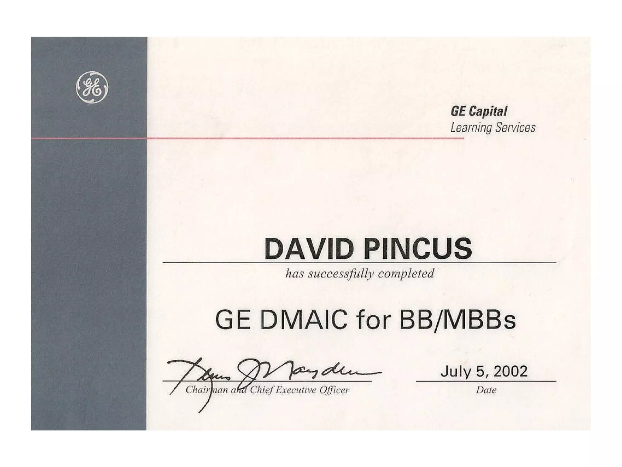 GE Six Sigma Certification | PPT