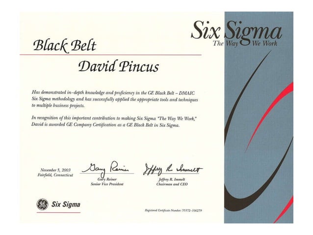 GE Six Sigma Certification | PPT
