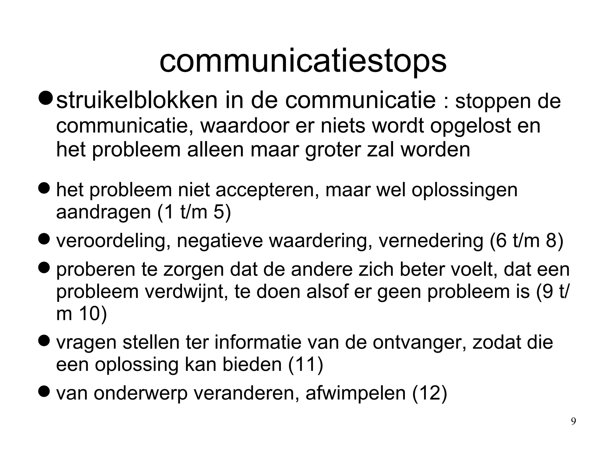 Informatiethema's: Gesprekstechnieken | PPT