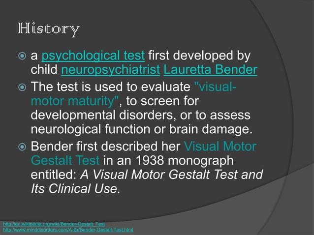 Gestalt bender report | PPTX