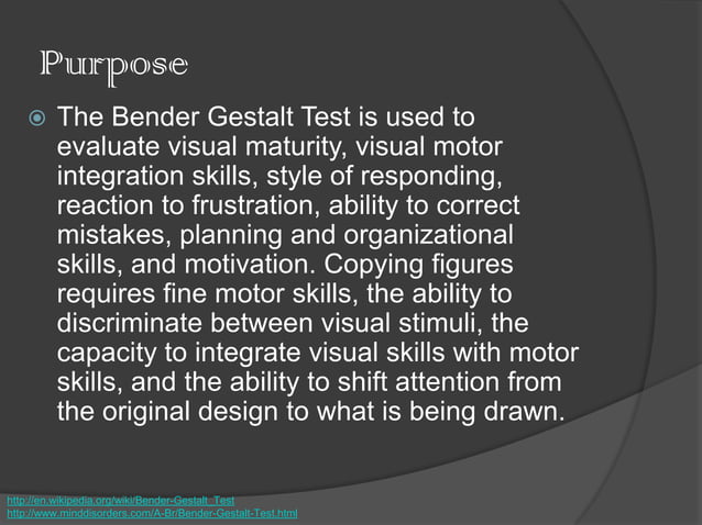 Gestalt bender report | PPTX