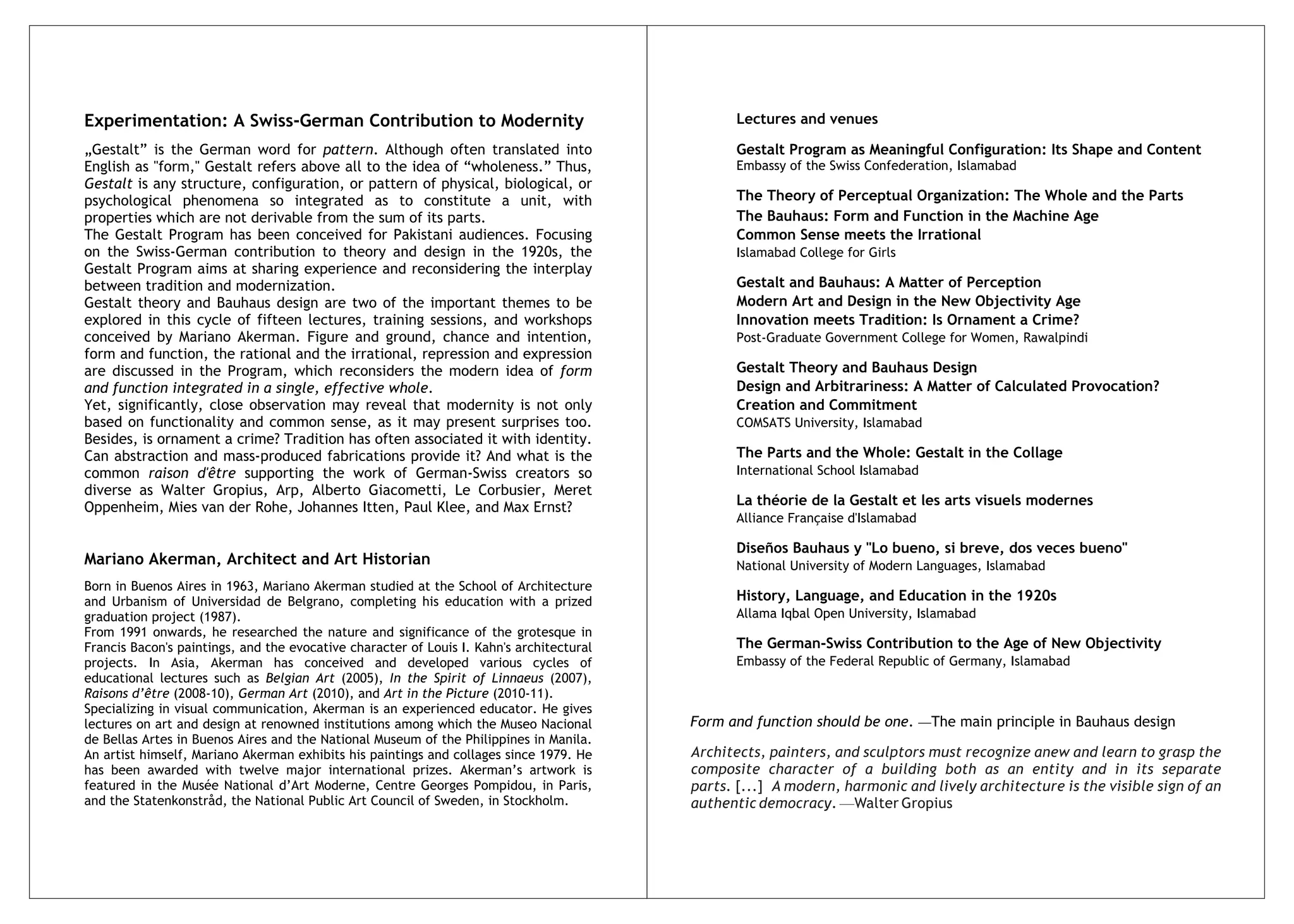 The Gestalt Program Brochure pdf | PDF