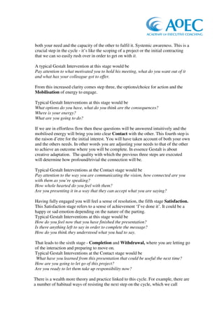 Gestalt coaching article | PDF