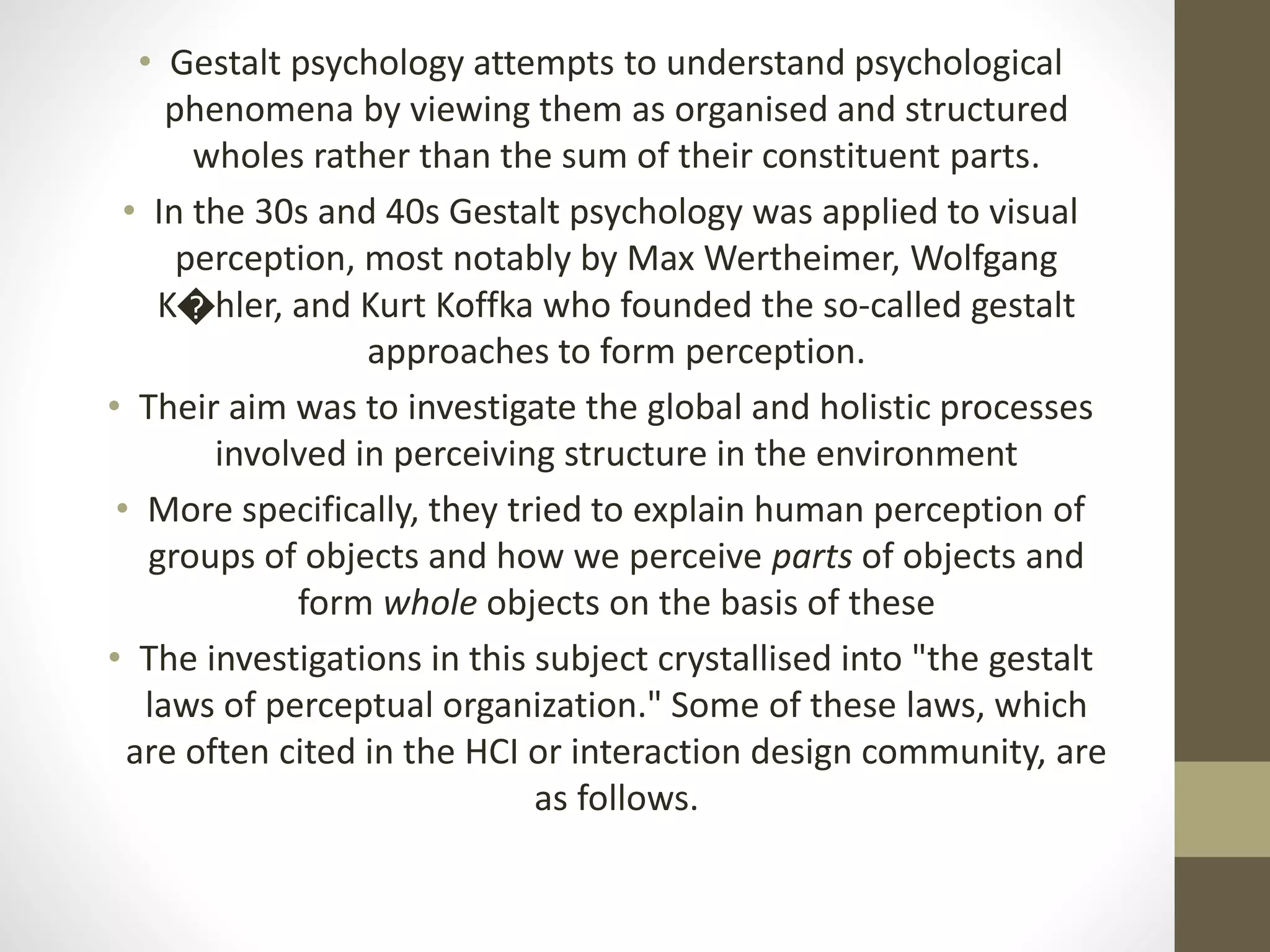 Gestalt principles of form perception | PPTX