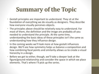 Gestalt principles of form perception | PPTX
