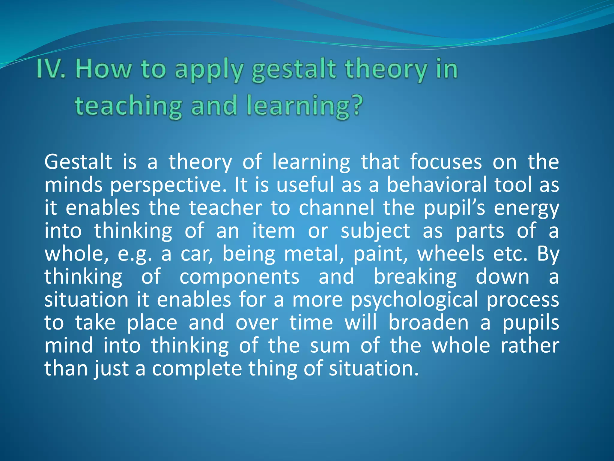 Gestalt psychology slideshare | PPTX