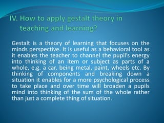 Gestalt psychology slideshare | PPTX