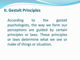 Gestalt psychology slideshare | PPTX