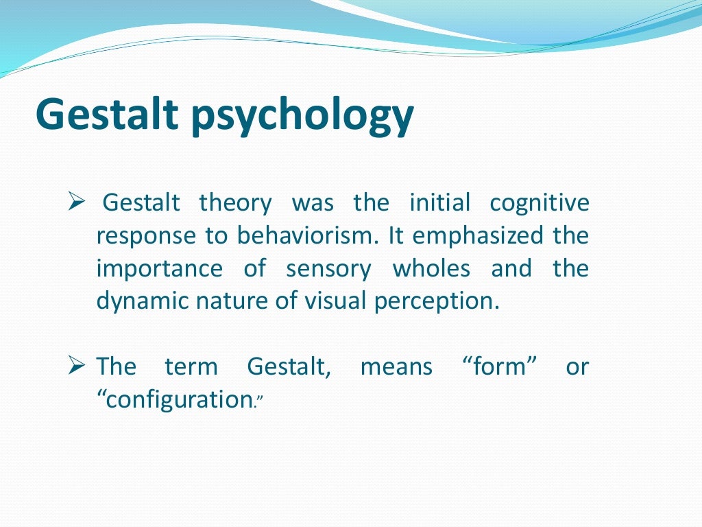 Gestalt psychology slideshare