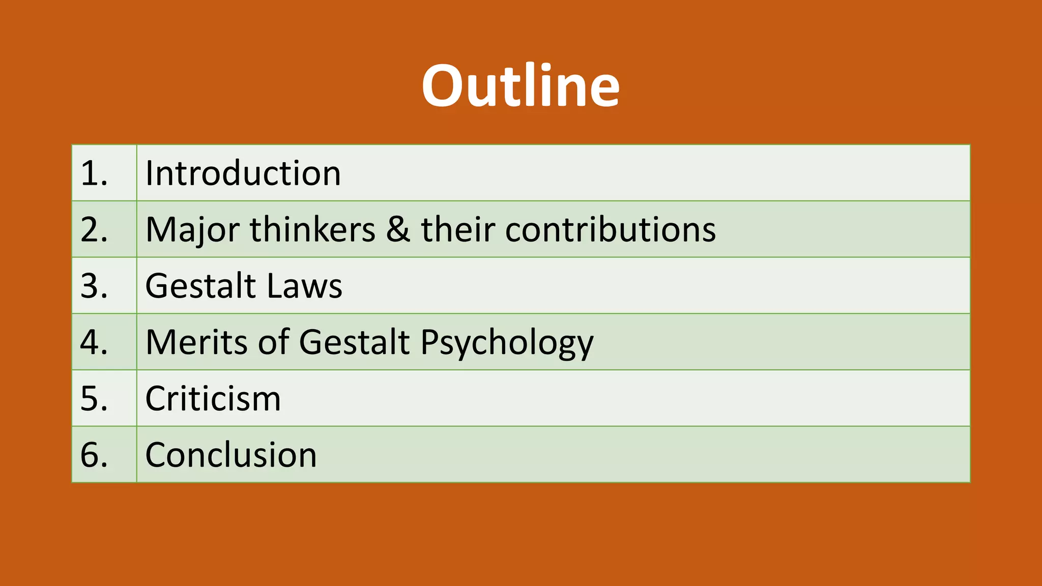 Gestalt school of thought in psychology | PPTX