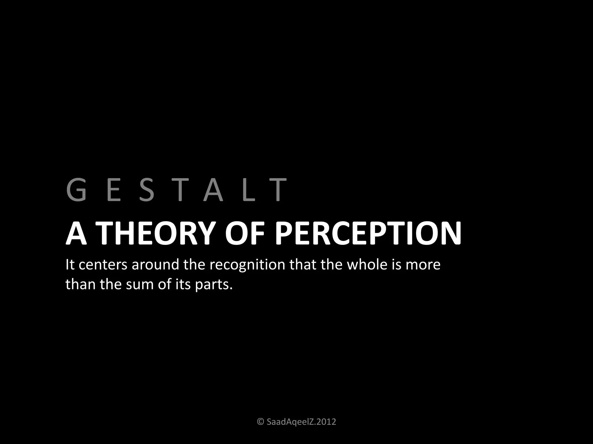 Gestalt Theory | PDF | Science