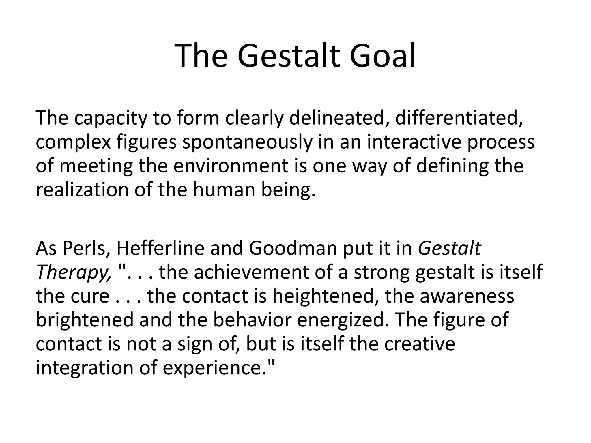 Gestalt Therapy: An Introduction | PPTX